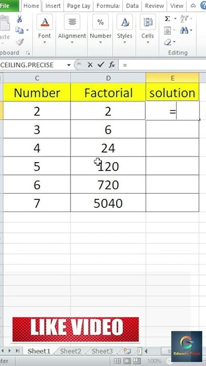#Fact Function#Excel#Shortsvideo#Shorts - YouTube