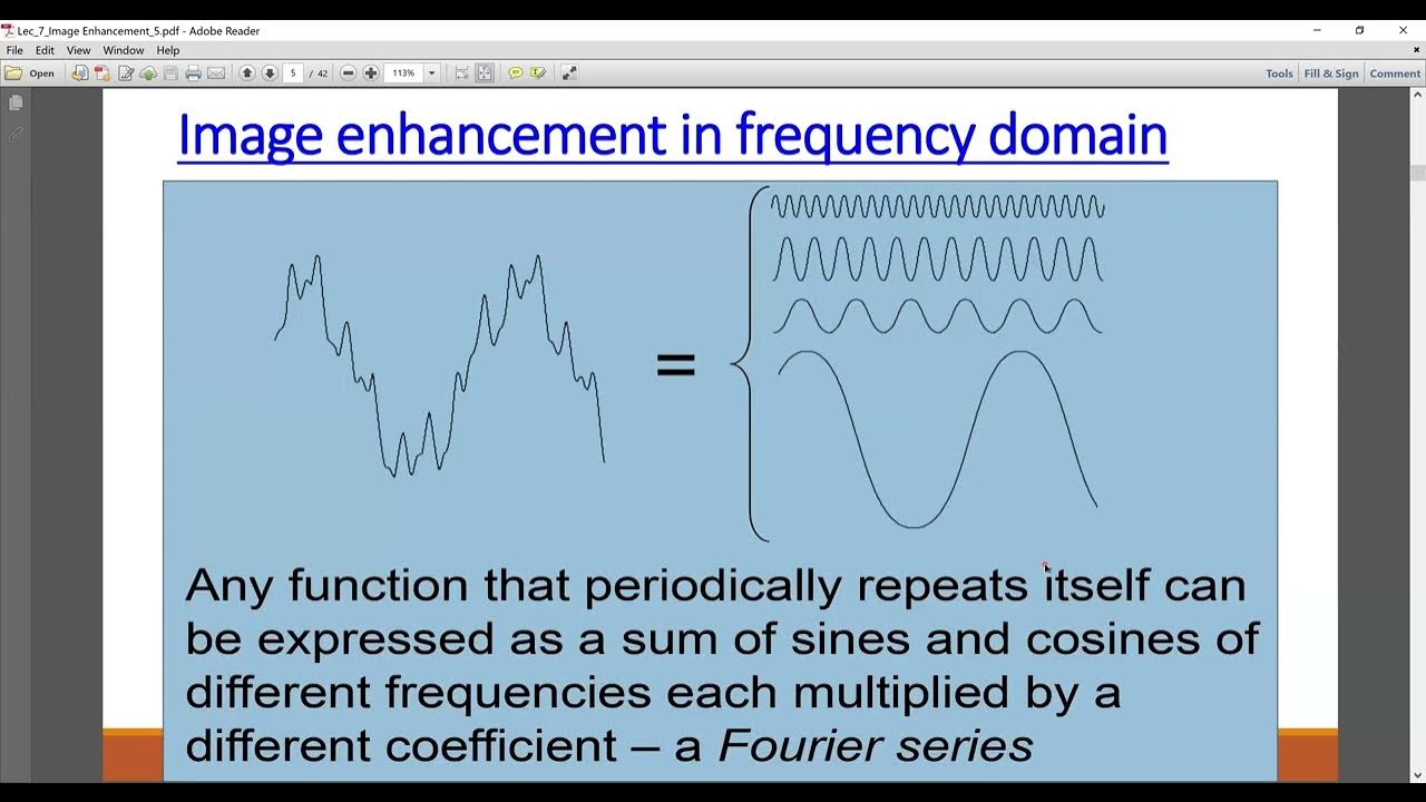 Lec7: Image Enhancement in Frequency Domain 1 معالجة الصور بالعربي ...