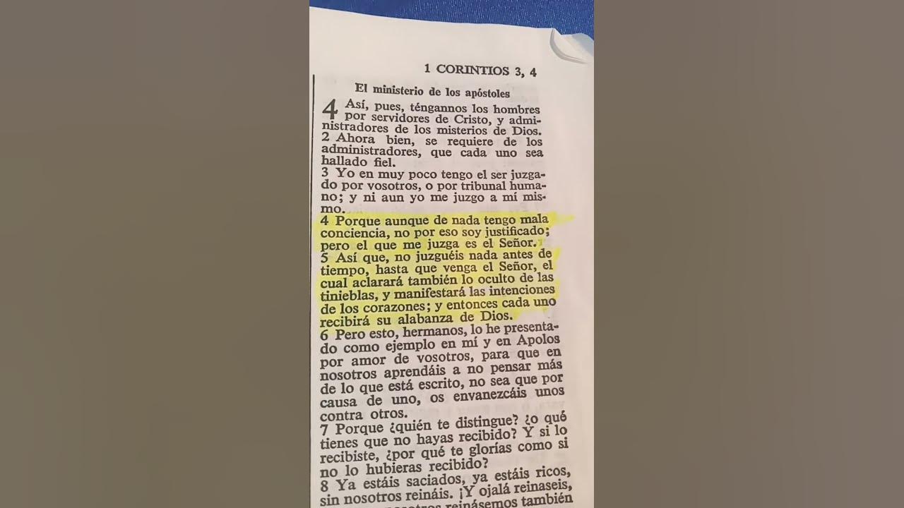 1 Corintios 4: 4 al 5. Palabra Del Todopoderoso. - YouTube