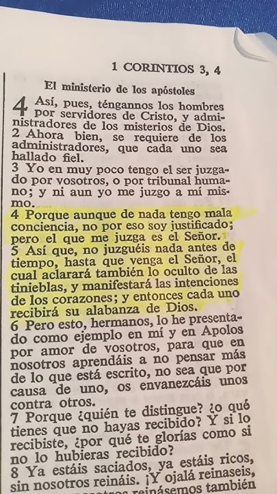 1 Corintios 4: 4 al 5. Palabra Del Todopoderoso. - YouTube