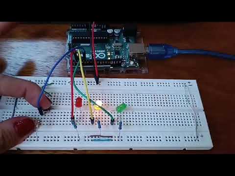 Semáforo arduino, con pausa en rojo al presionar el boton - YouTube
