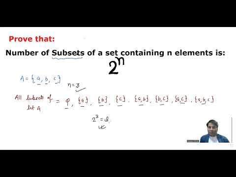 Prove that number of Subsets of a set containing n elements is 2^n #maths #cbse #intermediate # ...