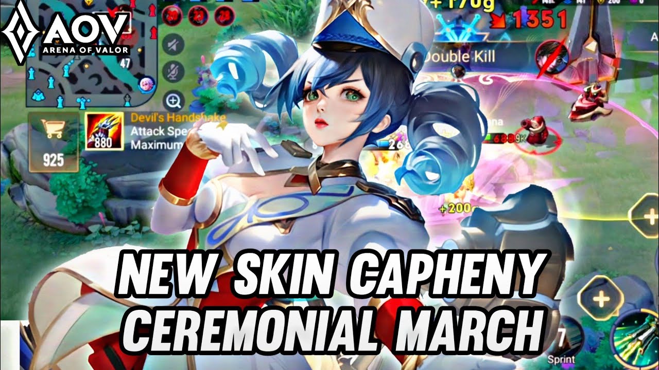 NEW SKIN CAPHENY CEREMONIAL MARCH GAMEPLAY - ARENA OF VALOR - YouTube