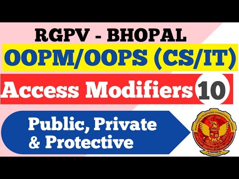 Access Modifiers in OOPS | Public, Private & Protective Access Modifiers - YouTube