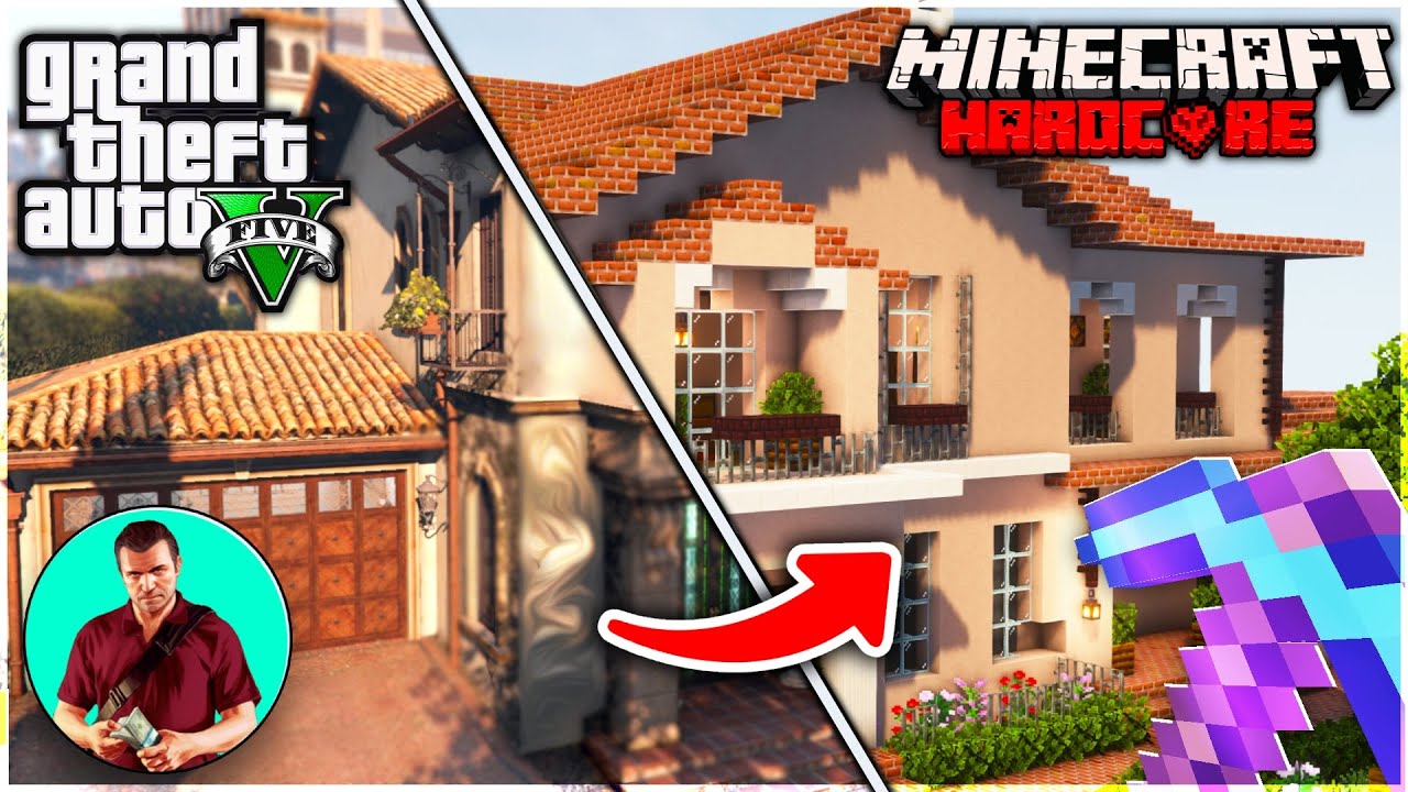 I Built Michael House GTA 5 in Minecraft Hardcore! (Hindi) - YouTube