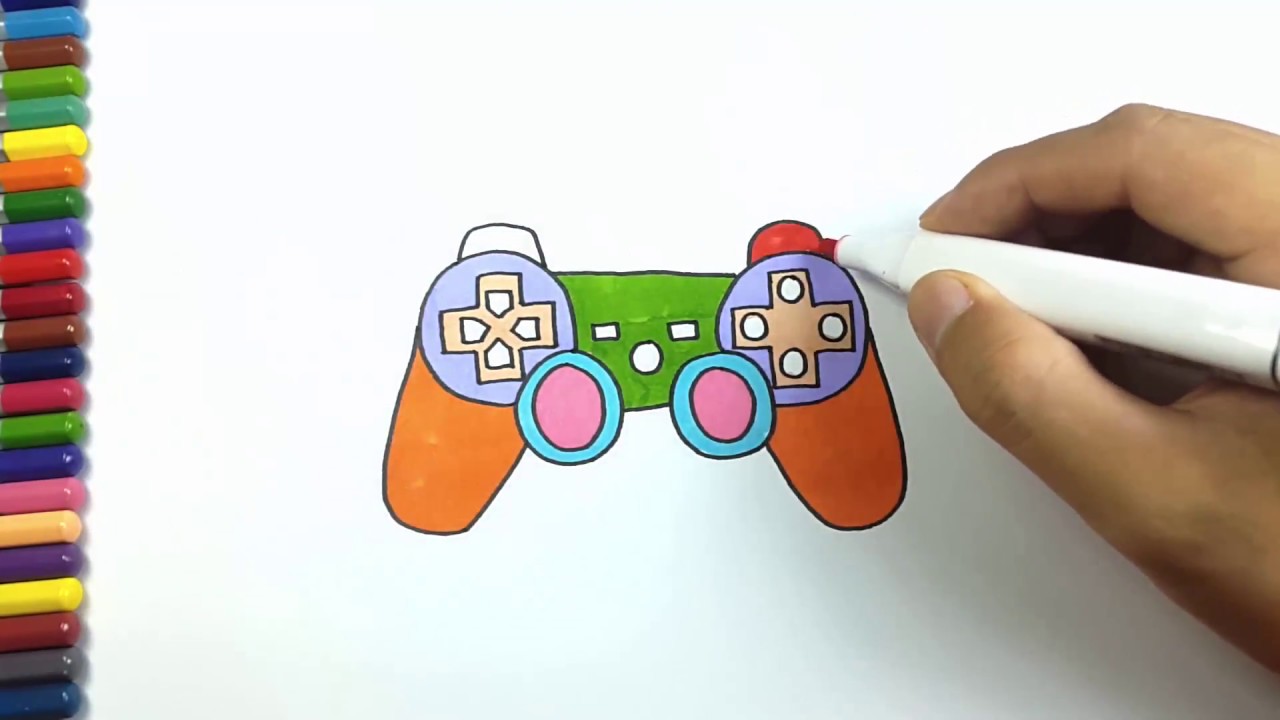 Draw pad for games | coloring games with numbers | Game console Drawing ...