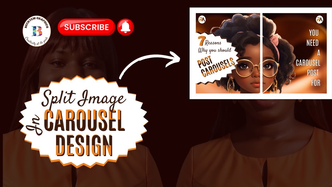 The easiest way to split images for a seamless carousel in Canva - YouTube