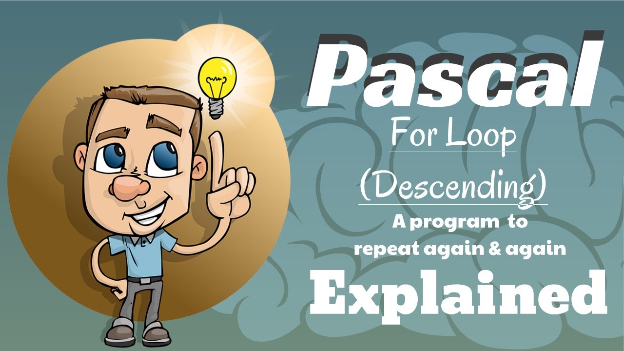 Pascal for loop - Descending (for ලූප්- අඩුවන පිලිවෙලට) - YouTube