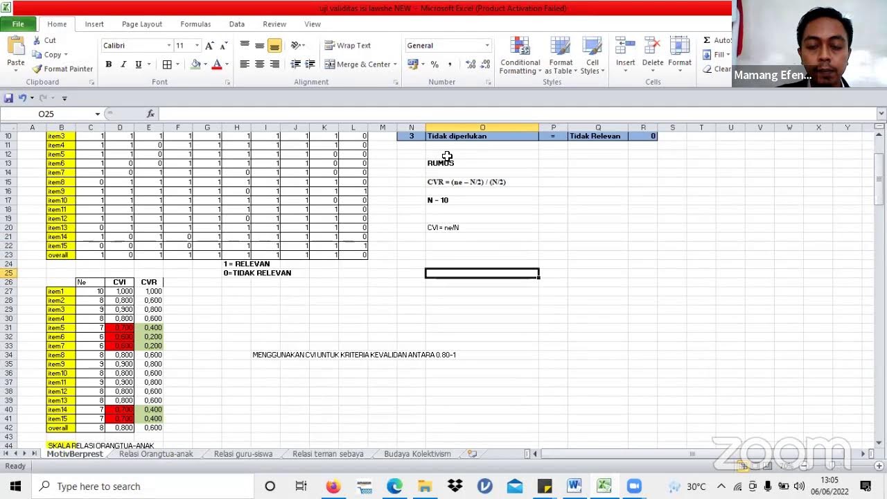Uji Validitas Isi Formula Aiken dan Lawshe - YouTube
