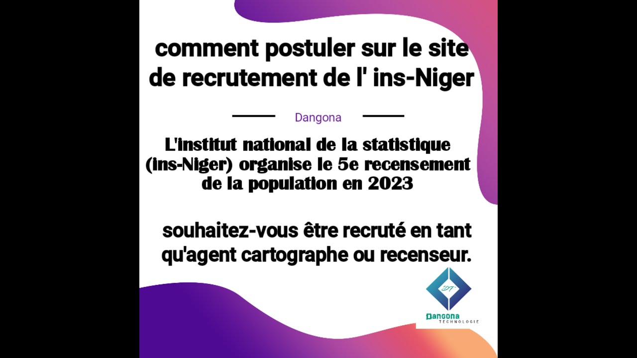 comment postuler sur le site de recrutement de l' ins-Niger - YouTube
