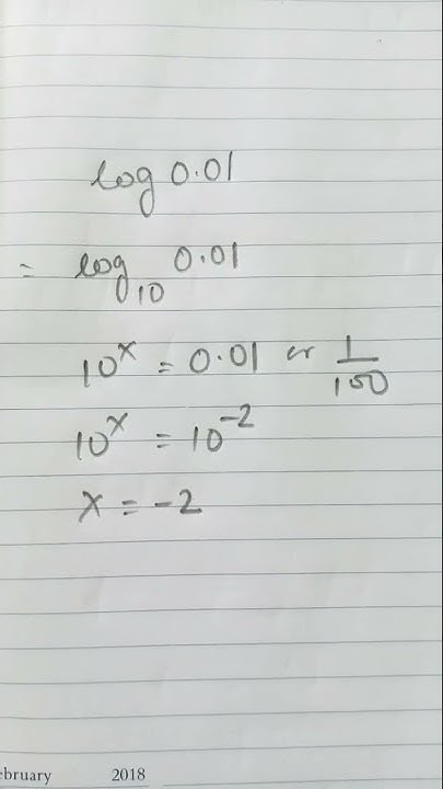 how to calculate log 0.01 - YouTube