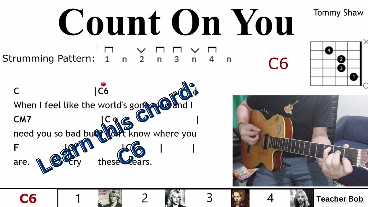 Count On You - Tommy Shaw - Guitar Lesson, Chords and Lyrics with ...