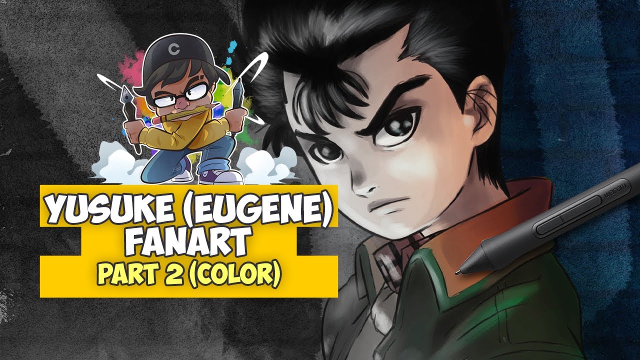FAN ART Ep. 2: YUSUKE (Eugene) Part 2 (Coloring) - YouTube
