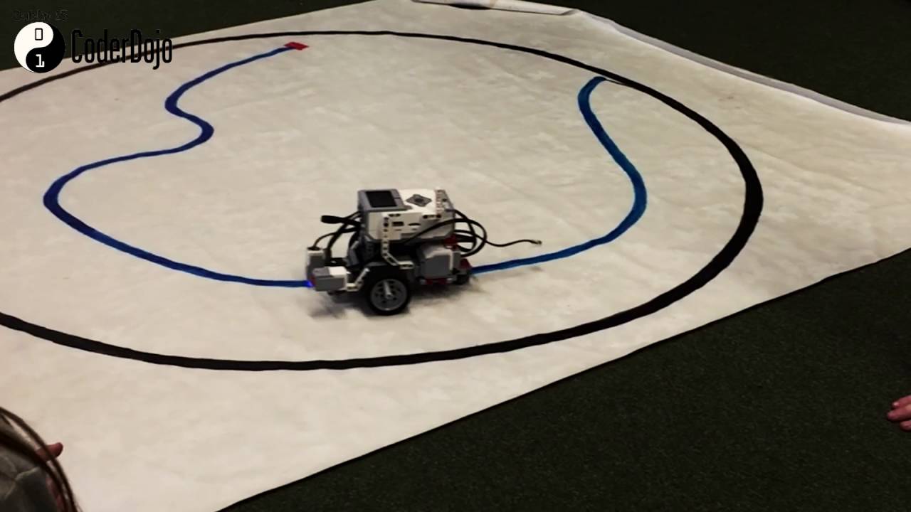 Coderdojo D15 LEGO Mindstorms EV3 Line Follower - YouTube