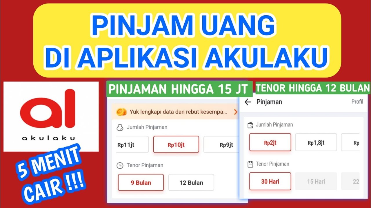 CARA MENGAJUKAN PINJAMAN UANG TUNAI DI APLIKASI AKULAKU - PROSES CEPAT LANGSUNG CAIR - YouTube