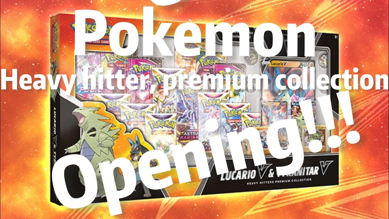 Pokémon heavy hitter, premium collection box break!!!/very nice pulls ...