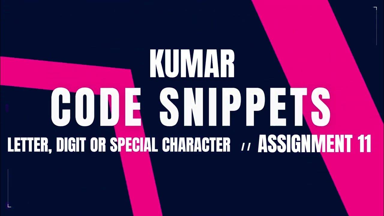 Letter Digit Or Special Character Assignment 11 Ccbp Nxtwave Ccbp 40 Telugu Python