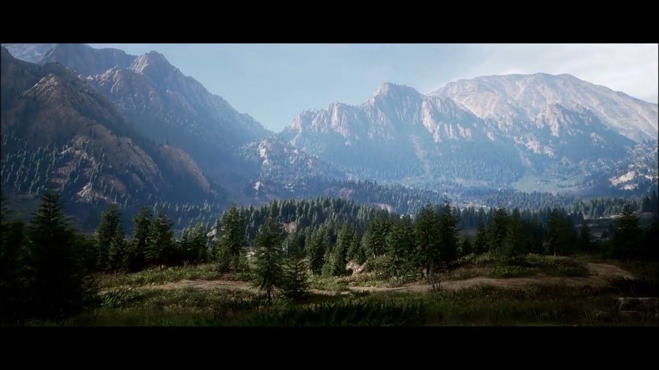 Unreal Engine 5 Movie-level hyper-realistic grassland mountain scene - YouTube