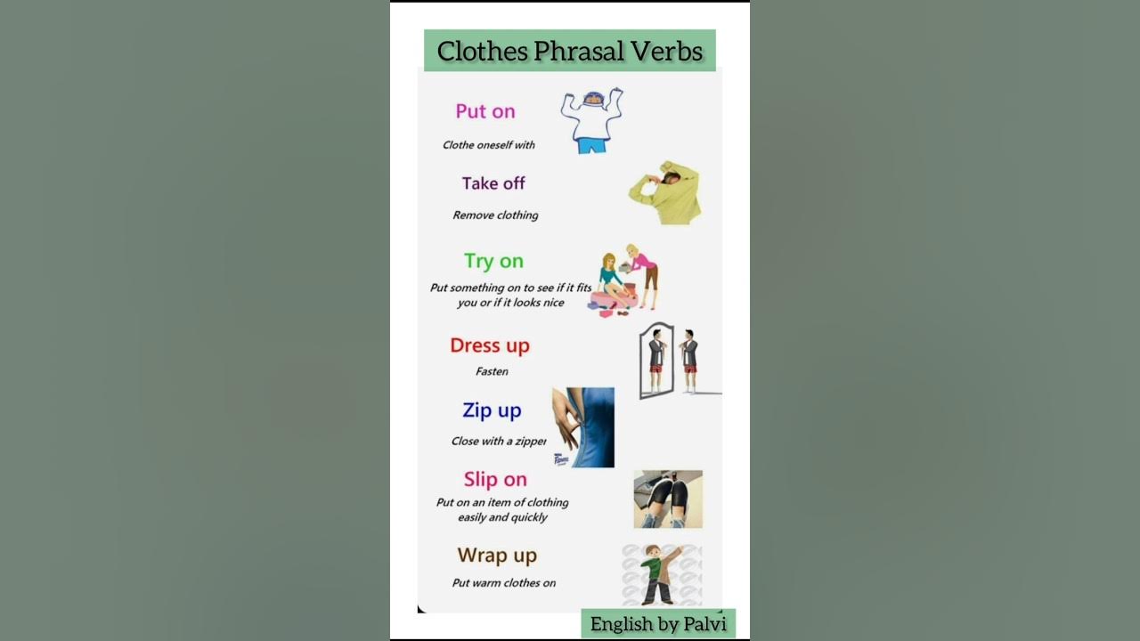 Clothes Phrasal Verbs/Daily Use Sentences #dailyuseenglishsentences # ...