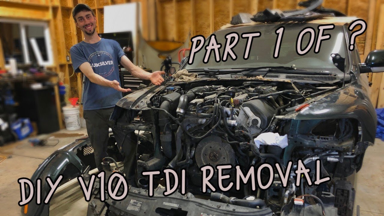 DIY V10 TDI engine removal. Part 1: Front clip removal - YouTube