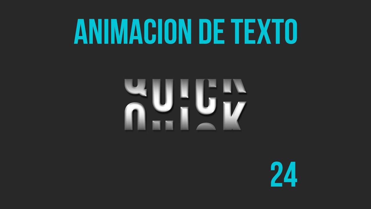 Animación de Texto 24 - Motion Tile en after effects - YouTube