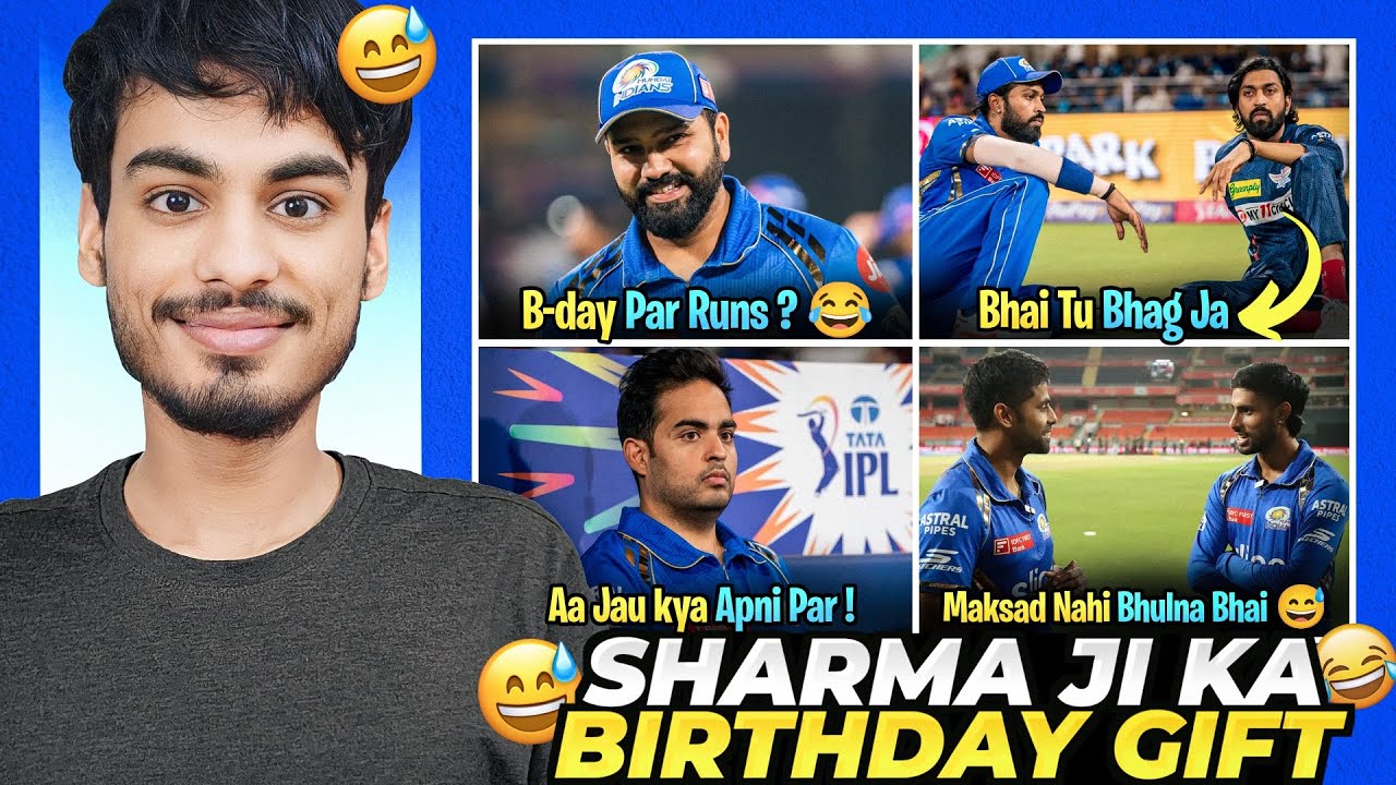 ROHIT BIRTHDAY GIFT 😂 | HARDIK BHAAGO 😭 | LSG vs MI Meme Review - YouTube