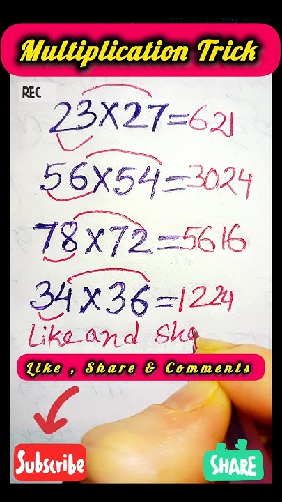 Multiplication Quick calculation💥💯🧠#foryou #maths #mathstricks #mathctober #multiplication # ...