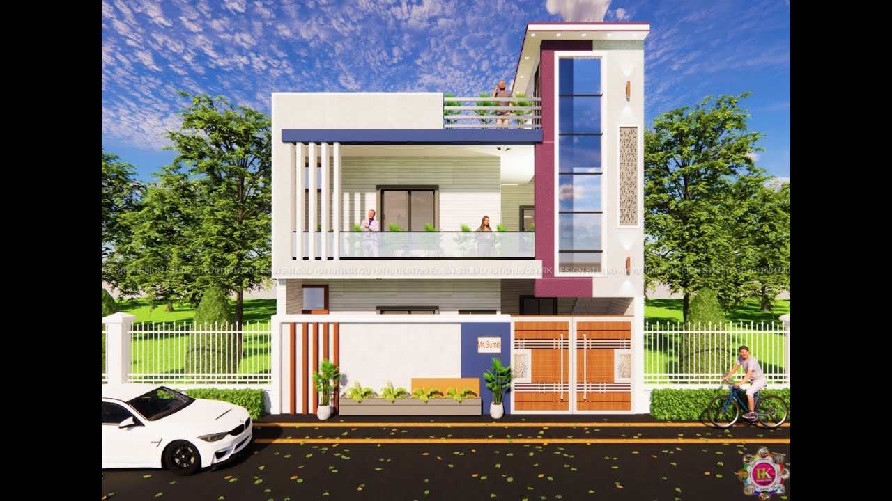 30'x60' HOUSE 3D FRONT ELEVATION DESIGN - YouTube