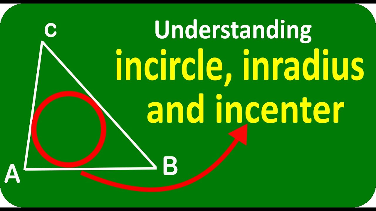 What are Incenter, incircle and inradius - YouTube