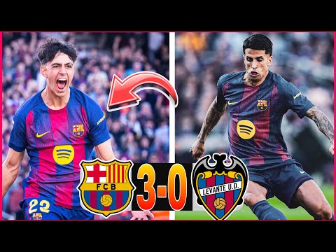 BARÇA 3-0 LEVANTE LEADER DE LIGA ! BERNAL ET DE JONG DÉCISIF ! CANCELO MVP !!