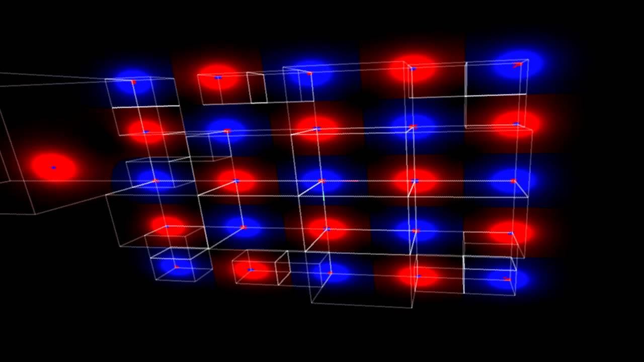 Coulomb's law simulation with field divergence - YouTube