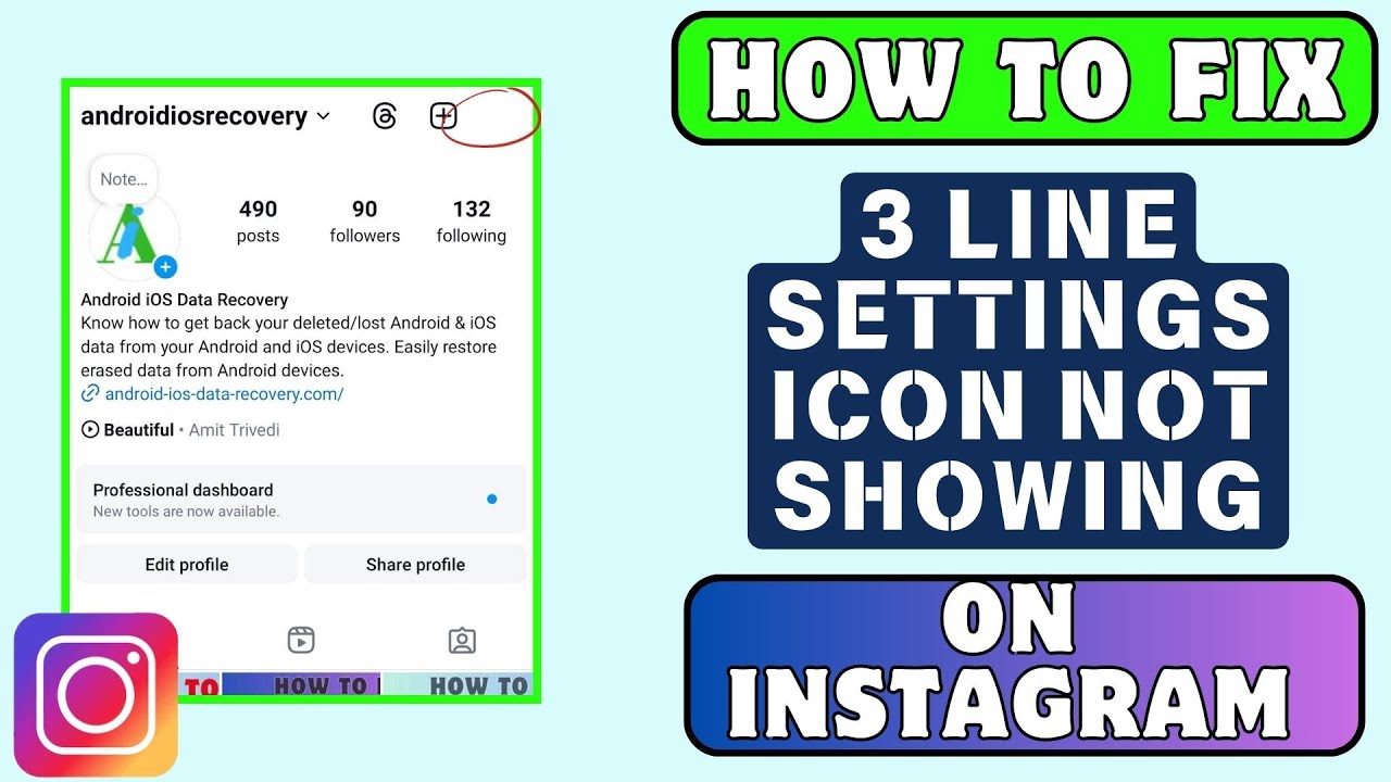 How to Fix Instagram 3 Line Settings Option Not Showing 2024 | Instagram Settings Icon Not ...
