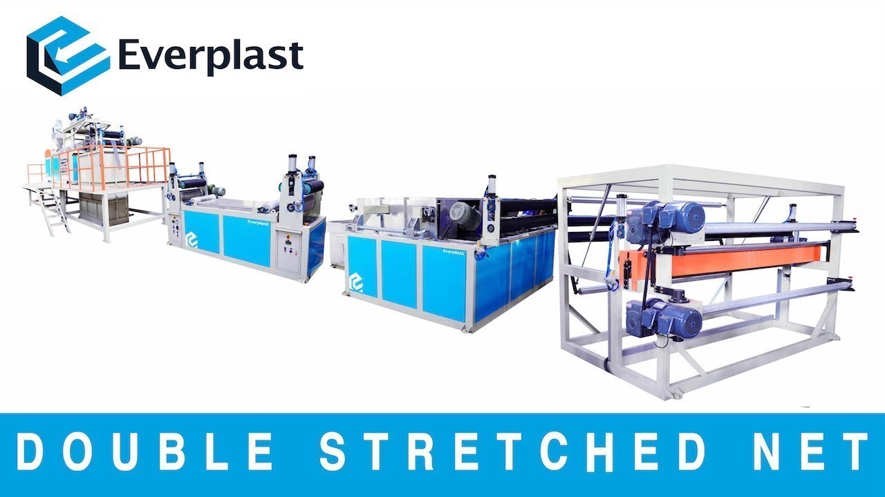 Stretched / Square Net (Bi-Oriented Net) Machine Line - YouTube