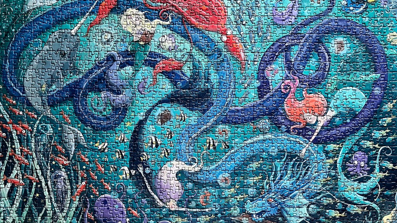 Ravensburger 1500 The Mermaids - jigsaw puzzle time lapse - YouTube