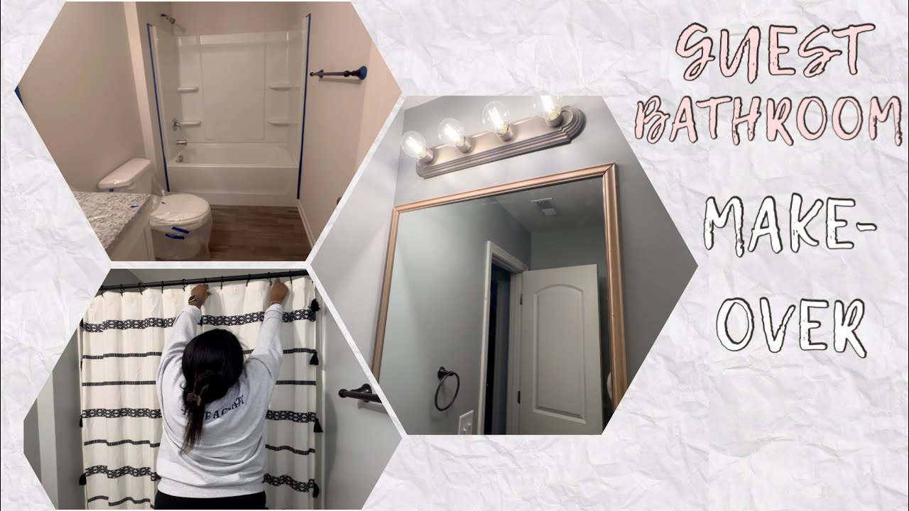 Guest Bathroom Makeover Vlog - YouTube