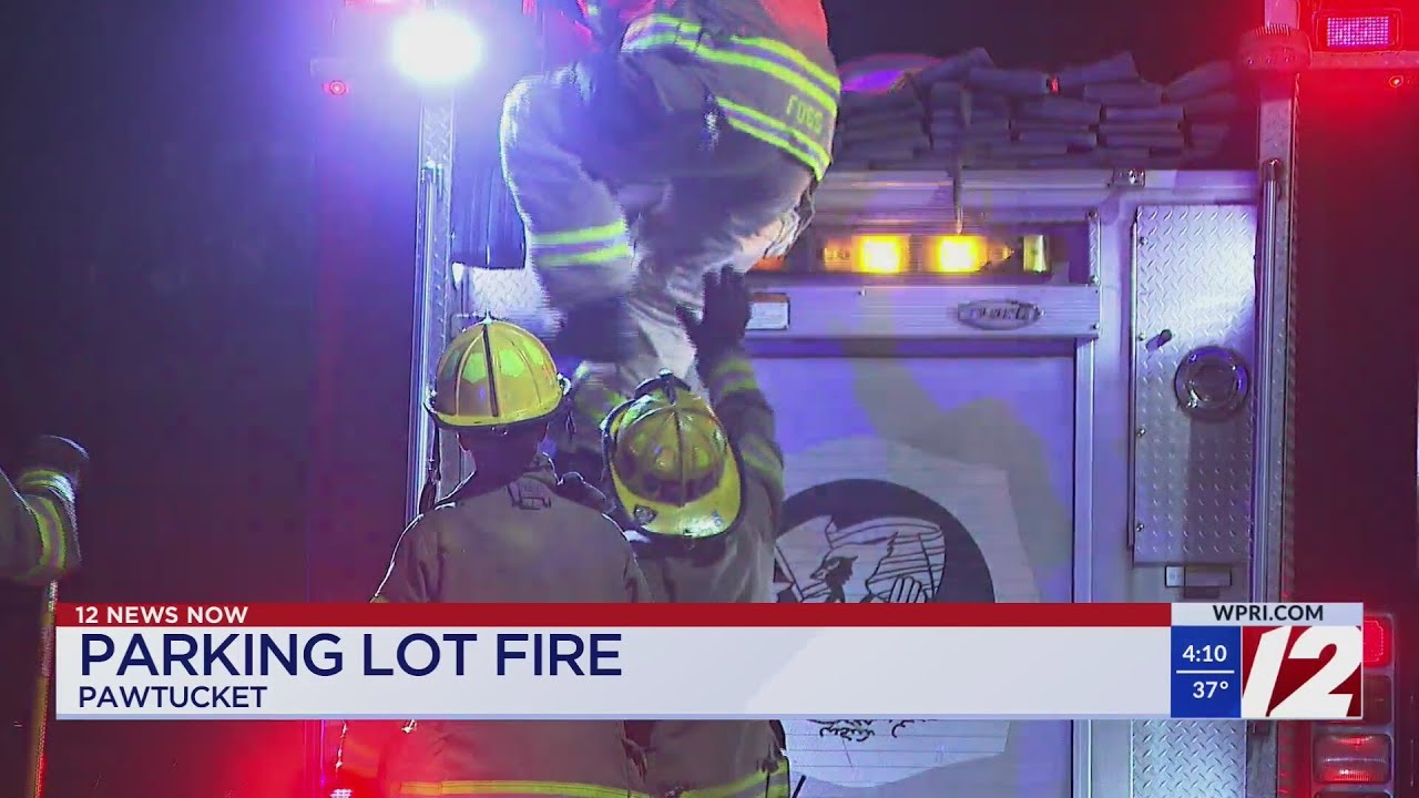 Firefighters knock down Pawtucket encampment fire - YouTube
