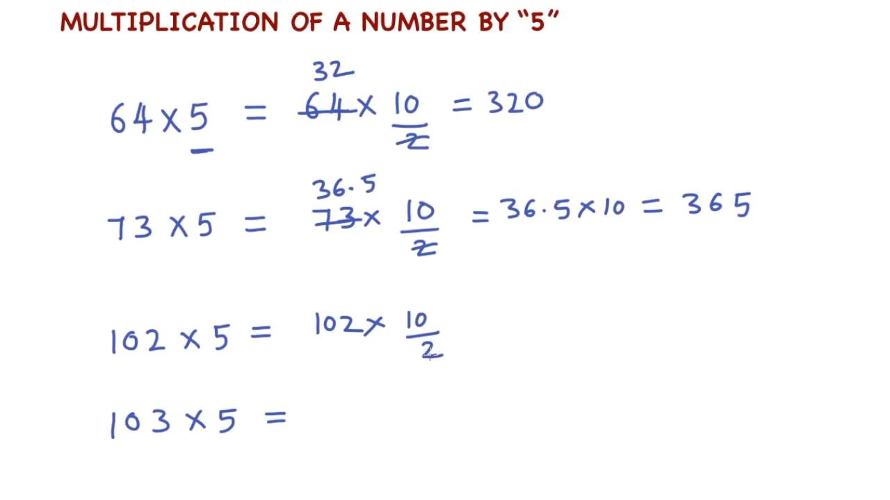 HOW TO MULTIPLY A NUMBER BY 5 TRICK - YouTube