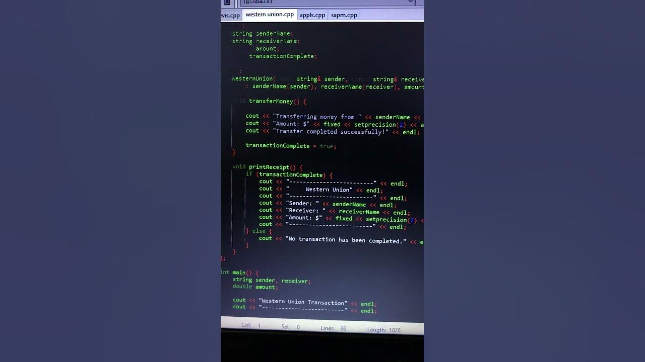 western union c++ #codelife #codemasters #coderstokyo #codinglife # ... western union c++ #codelife #codemasters #coderstokyo #codinglife # ...