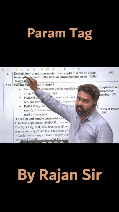 Param Tag In Java By Rajan Sir Youtube