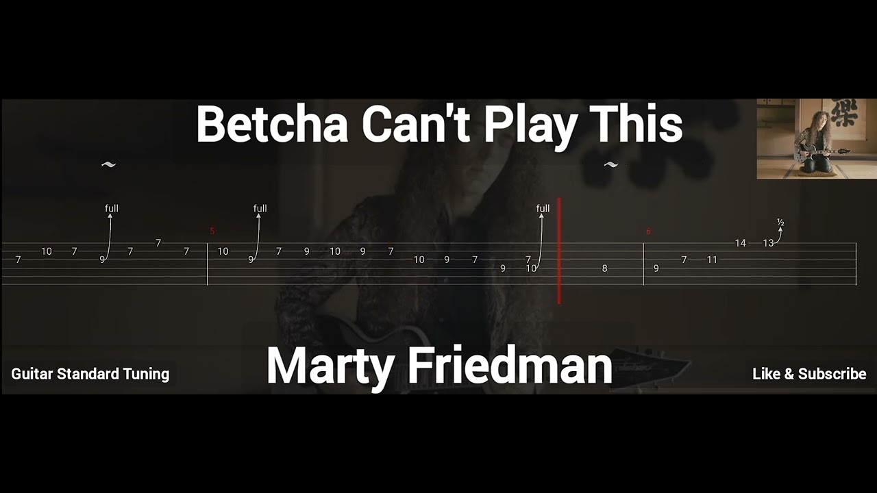 MARTY FRIEDMAN - BETCHA CAN'T PLAY THIS ( TAB GUITAR ) - YouTube