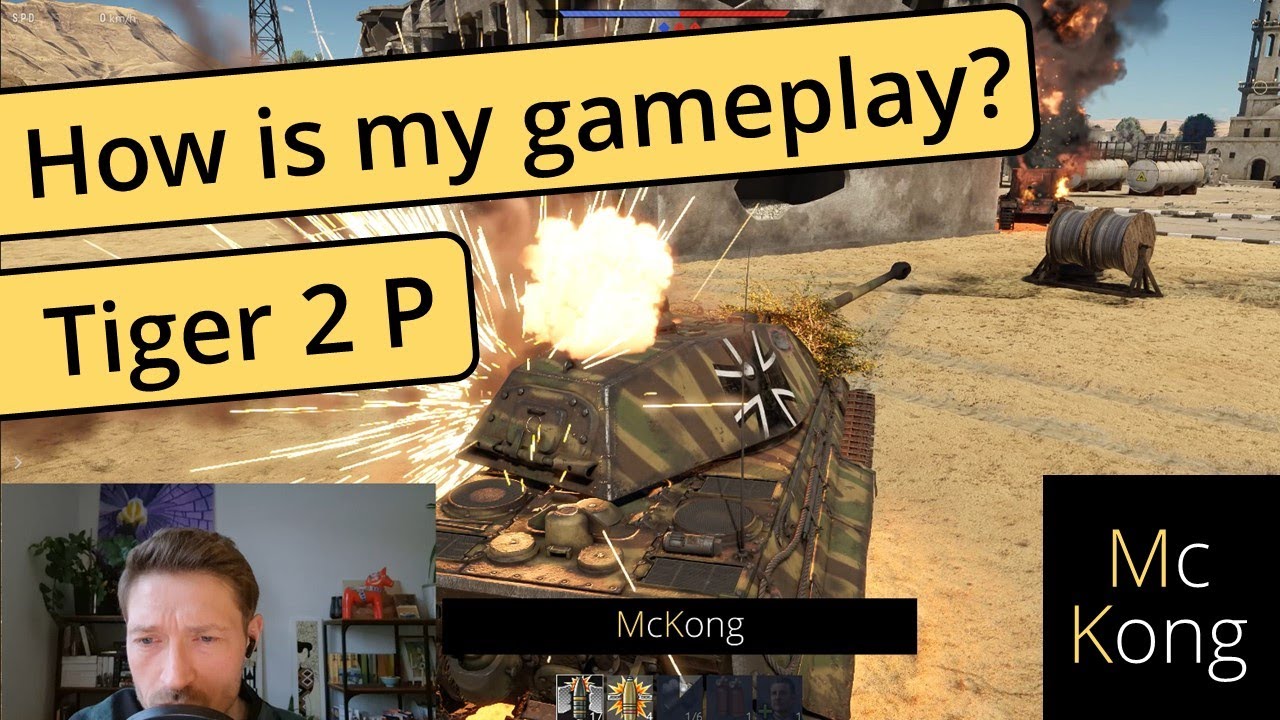 Gameplay analysis with tips War Thunder - Tiger 2 p - YouTube