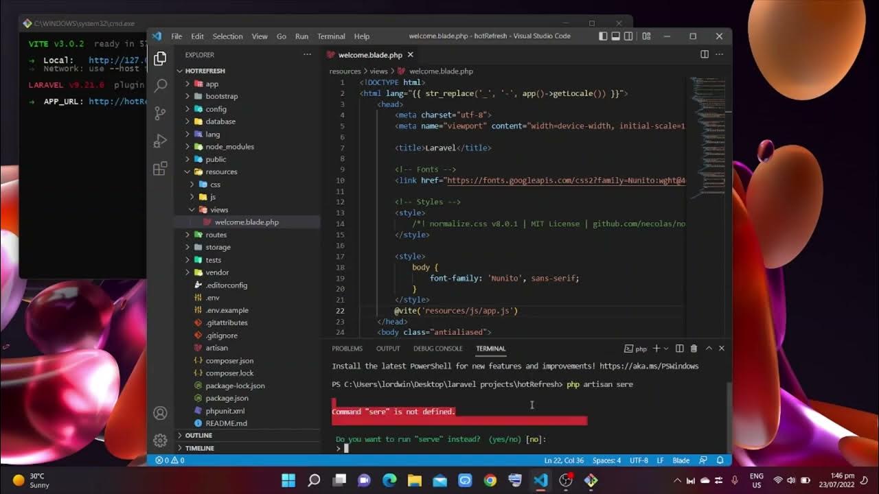 Laravel Blade Hot Refresh With Vite - YouTube