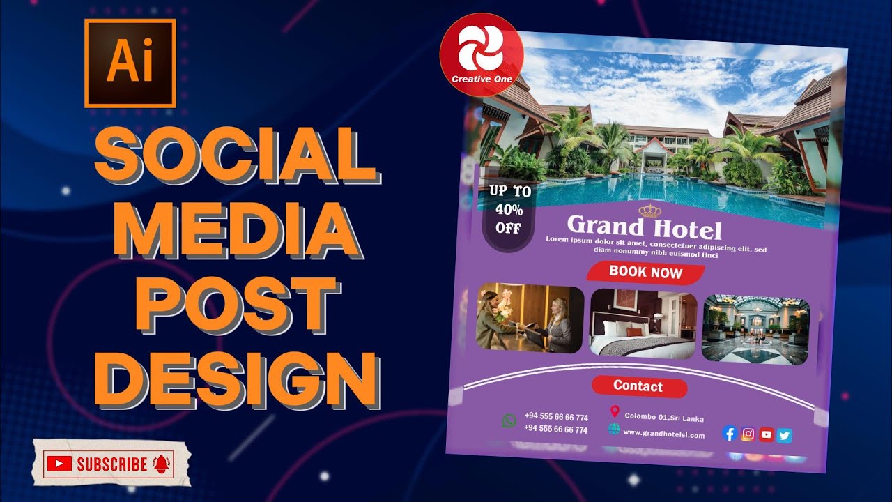 How to Design a Creative Hotel Poster කොහොමද පොස්ටර් එකක් නිර්මාණය ...