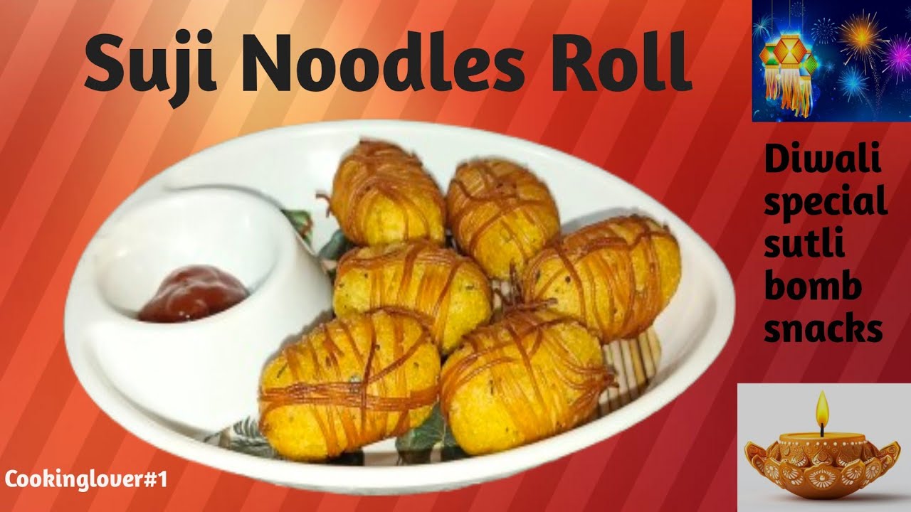 Diwali Special sutli snacks recipe || Crispy suji noodles roll - YouTube