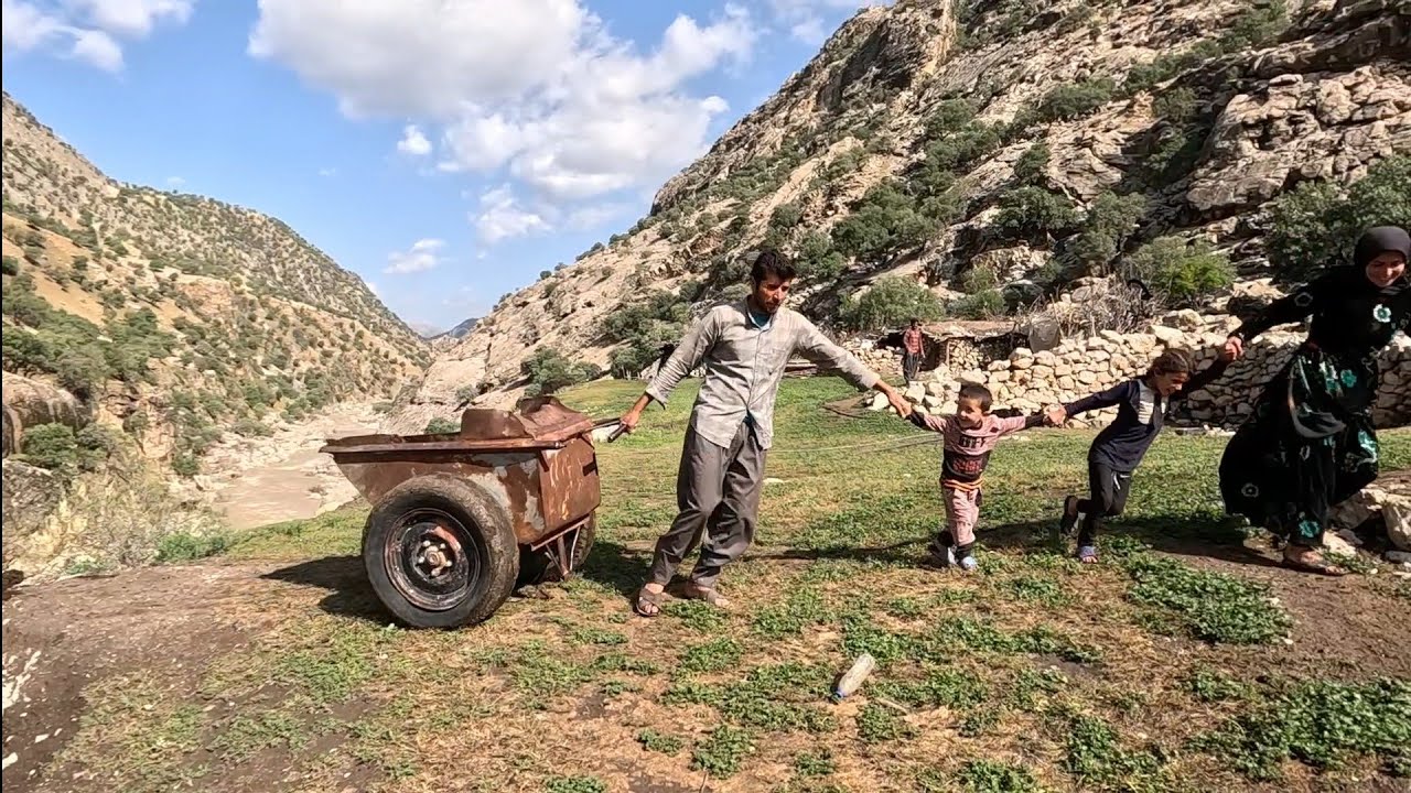 After the Heavy Rain, The Atabek Family Cleans the Place of the Goats ...