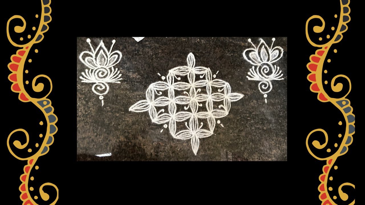 Beautiful Dot line Rangoli Designs - YouTube