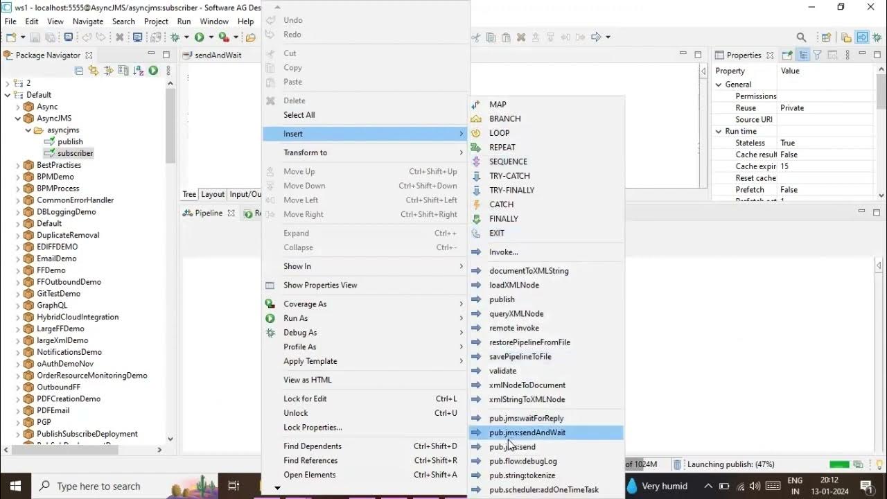 78 Async processing in webMethods using UM - YouTube