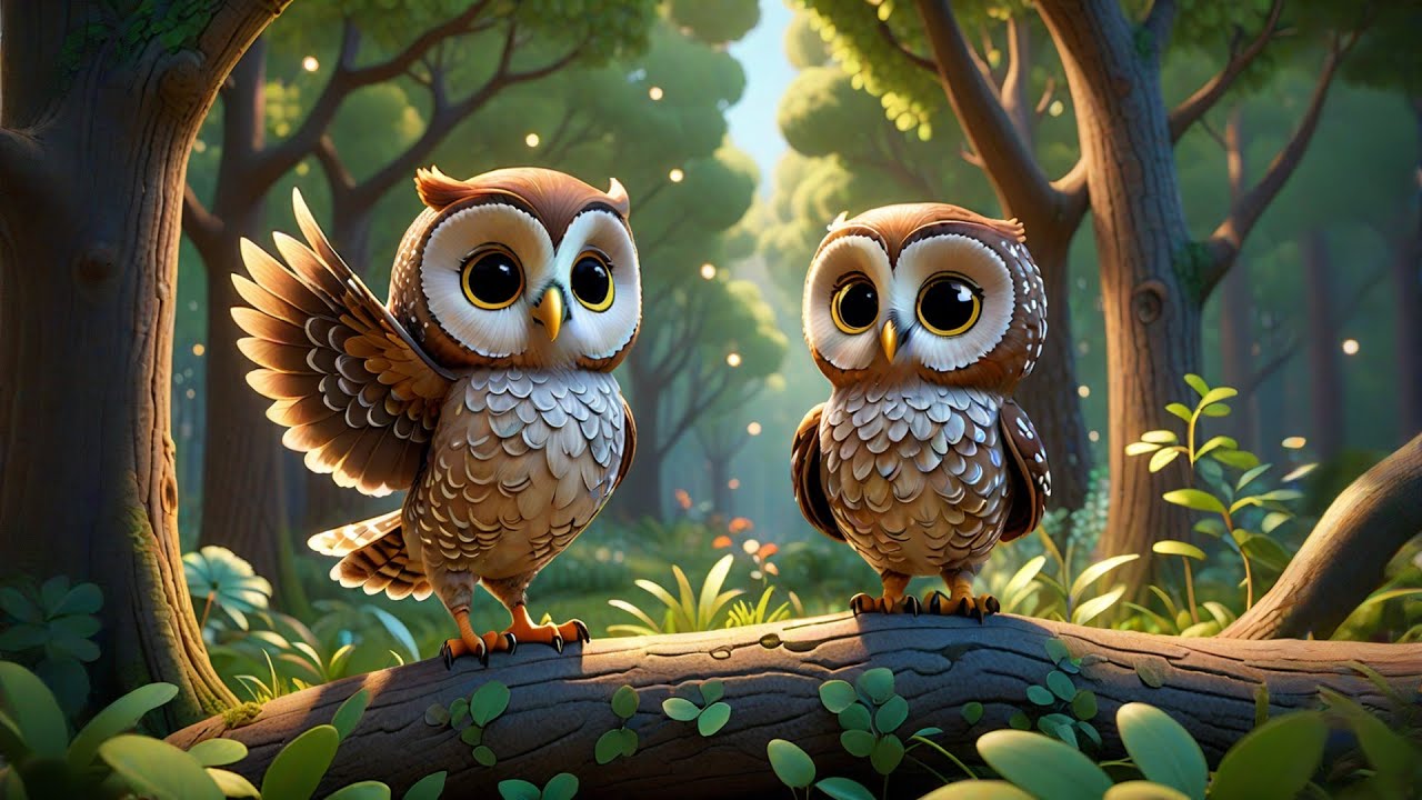 Two Spotted Owls Hoot Hoot Hooray | Owl Song for Kids | Forest Nursery ...