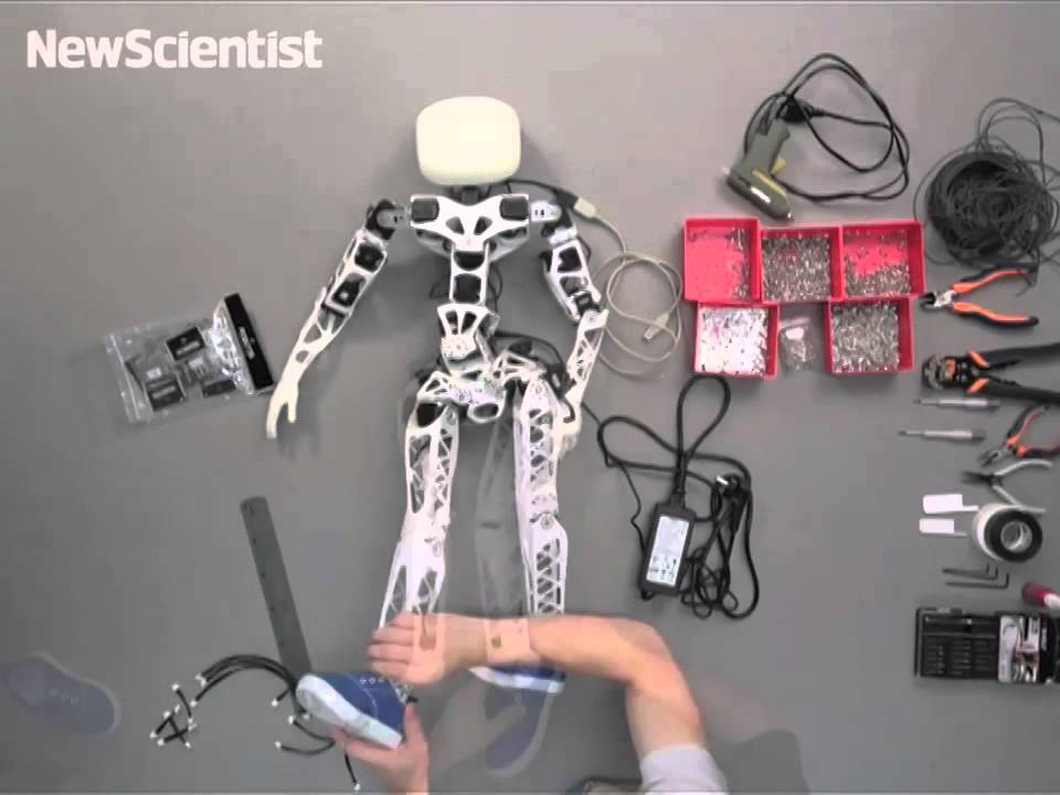 First 3D-printed, open-source humanoid robot - YouTube