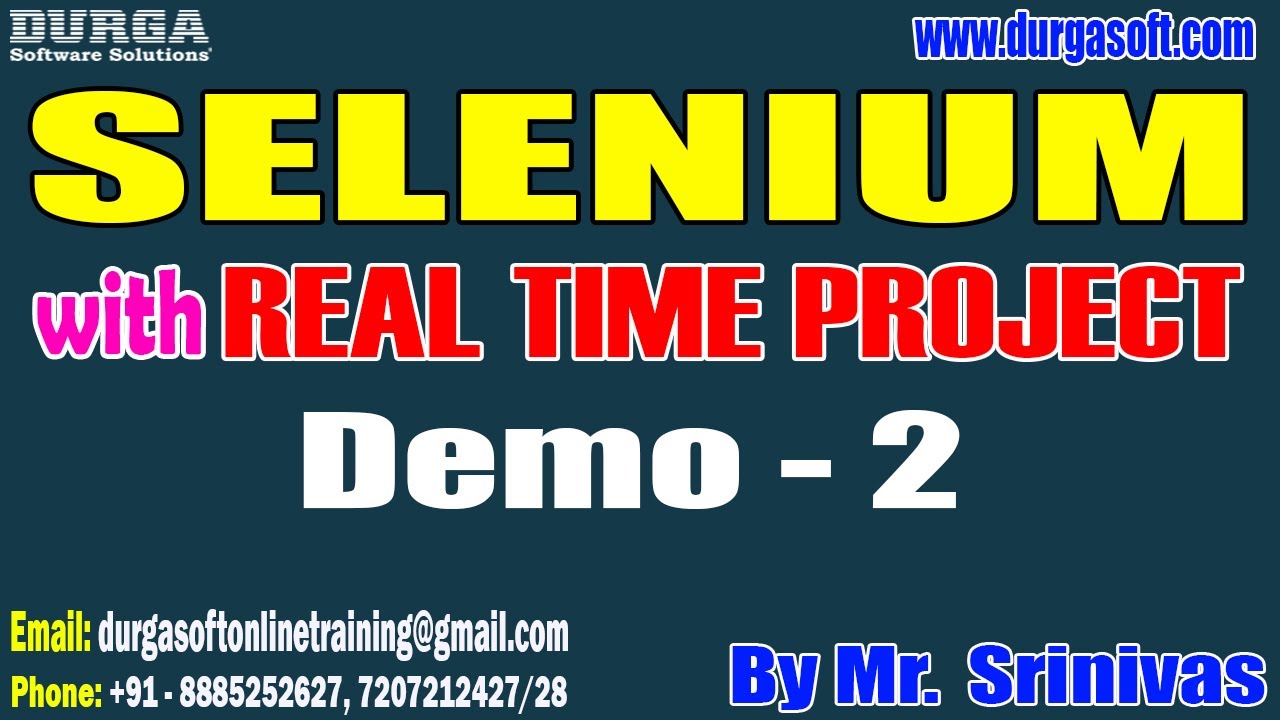 SELENIUM tutorials || Demo - 2 || by Mr. Srinivas On 12-11-2024 @8:15AM IST - YouTube